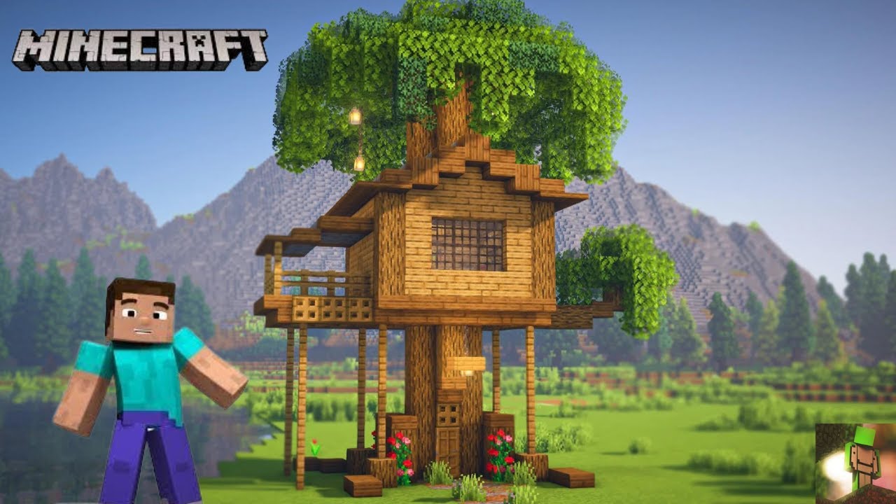 Minecraft Tree House || Minecraft Easy Tree House - YouTube
