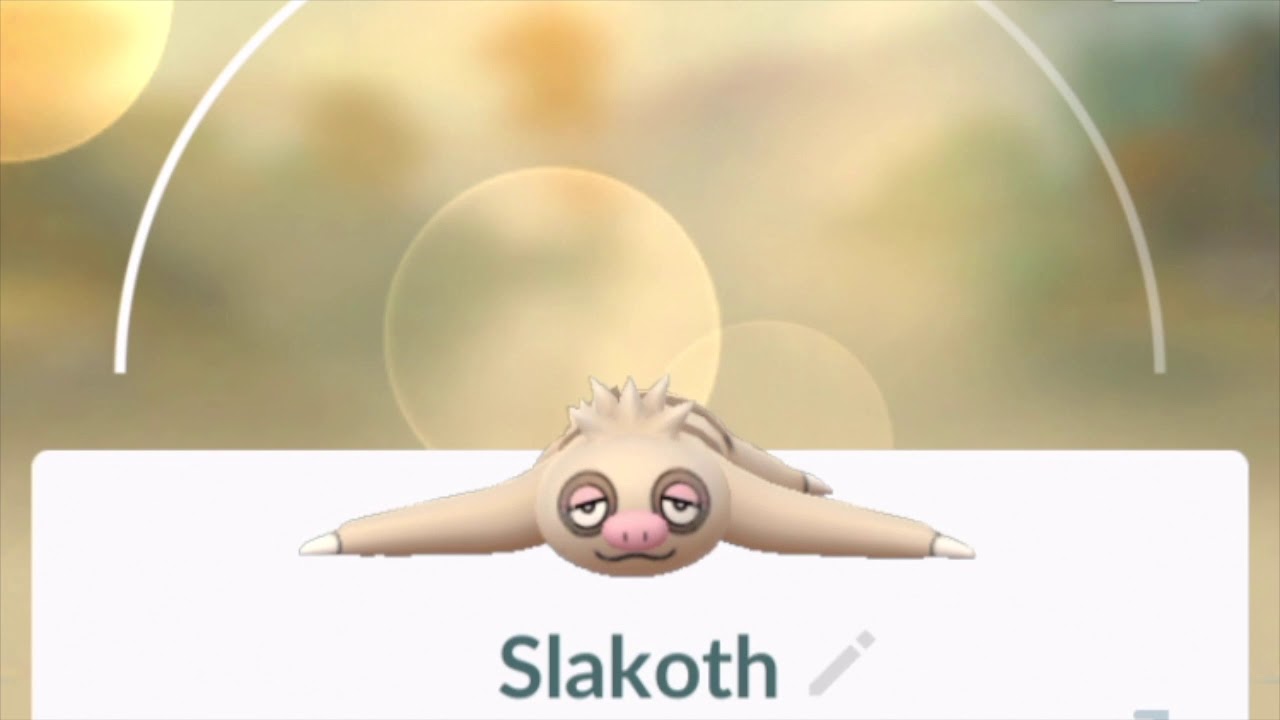 Pokemon GO Slakoth Pokedex 360 Degree View - YouTube