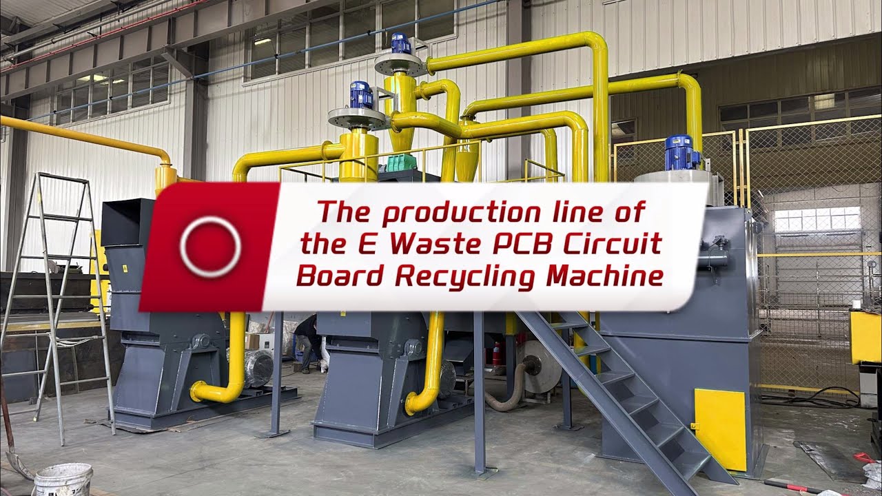 The production line of the E Waste PCB Circuit Board Recycling Machine ...