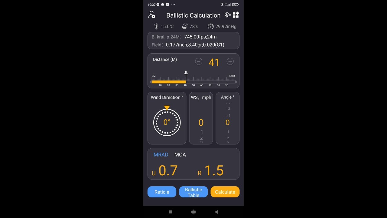 Arken Zulus ,Ballistic App , Ballistic calculator. - YouTube