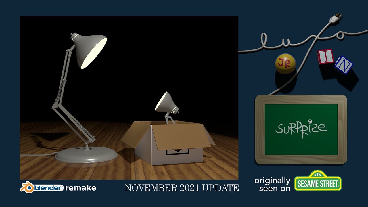 Luxo Jr. in "Surprise" - Blender Remake (November 2021 Update) - YouTube