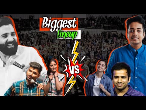 16 Standup Comediens Ek Sath 😍 :- Highlights ! ( Akash Gupta, Bassi ...