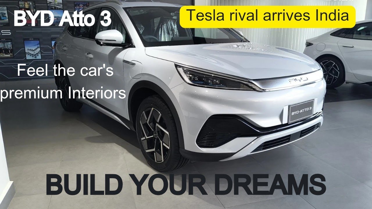Tesla Rival, BYD Arrives India, Atto 3, Premium Interiors😍 Enjoy the ...