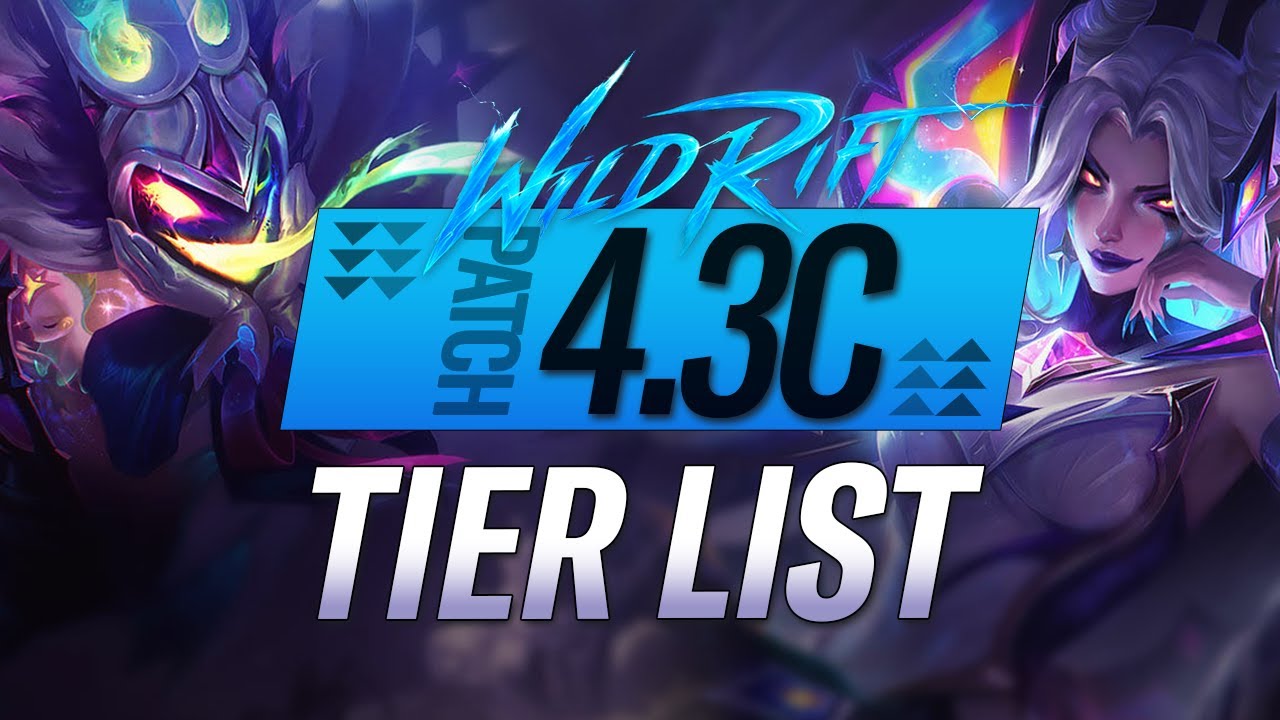 ULTIMATE CHAMPION TIER LIST PATCH 4.3C | RiftGuides | WildRift - YouTube