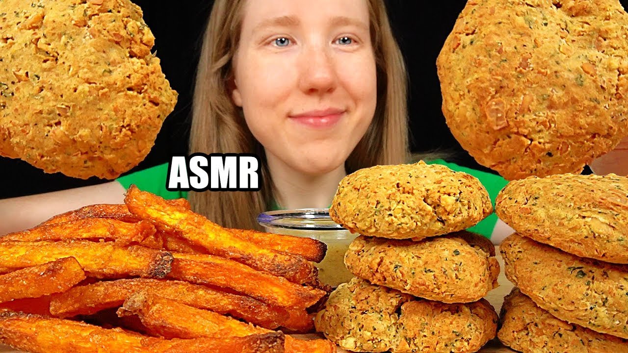 ASMR CHICKPEA FRITTERS (No Talking) Eating Sounds | SongByrd ASMR - YouTube
