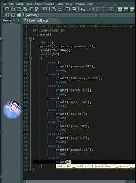 C Programming | Input Number And Print Months And Number Of Days | Coding With Sohail | - YouTube