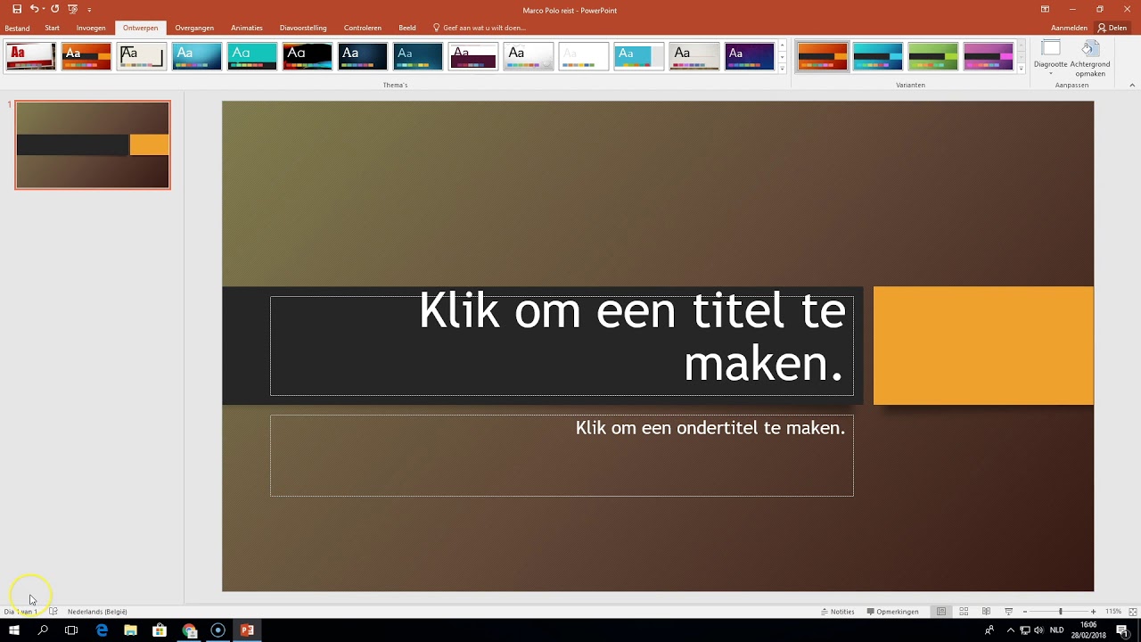 Powerpoint - Sectie 1 - Openen en ontwerpen - YouTube