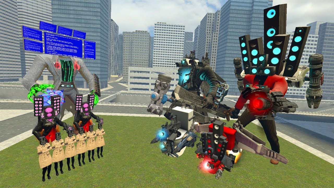 NEW TITAN COMPUTER MAN & SPEAKER WOMAN ARMIES VS UPGRADED TITAN ...