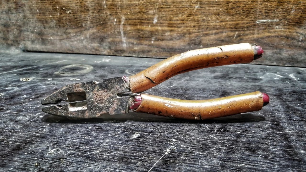 Restore very old and rusty pliers - YouTube