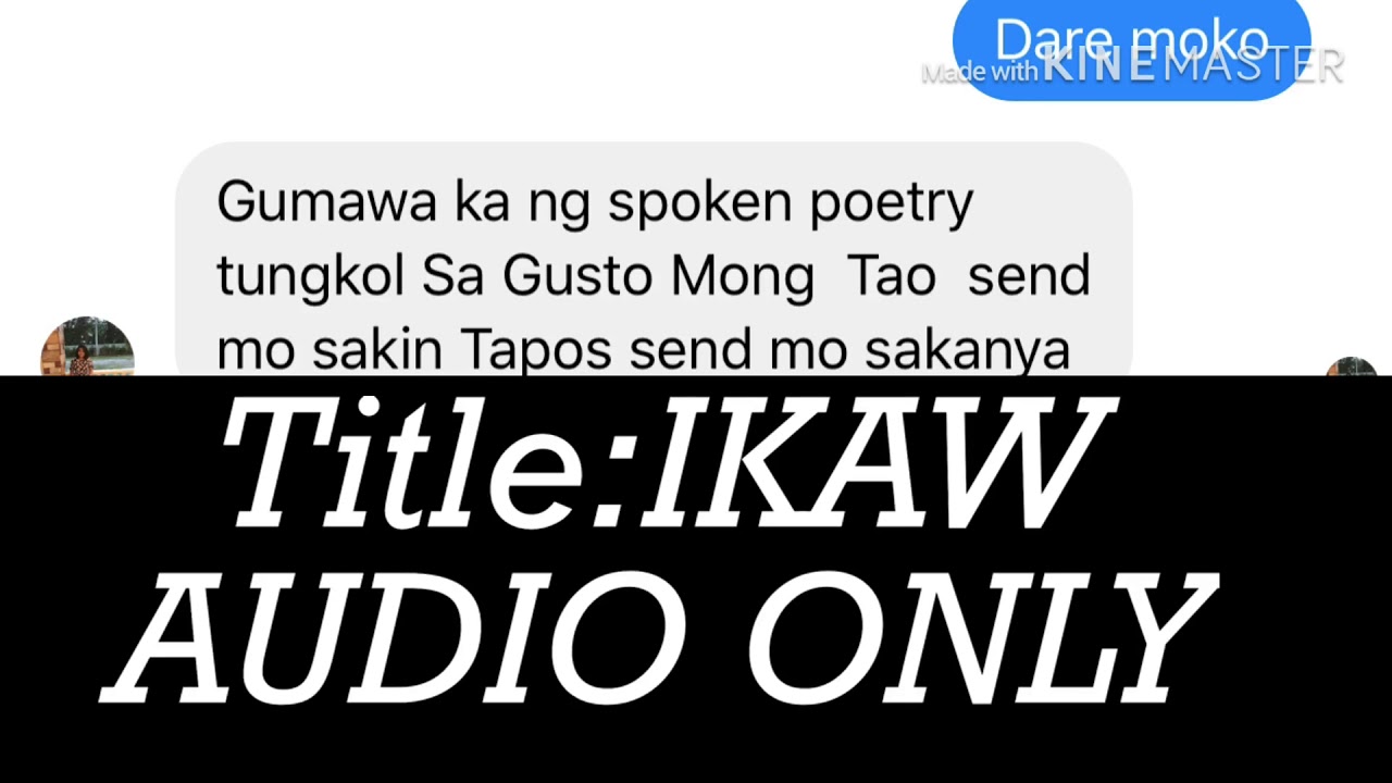 Ikaw:spoken poetry (read desc) - YouTube