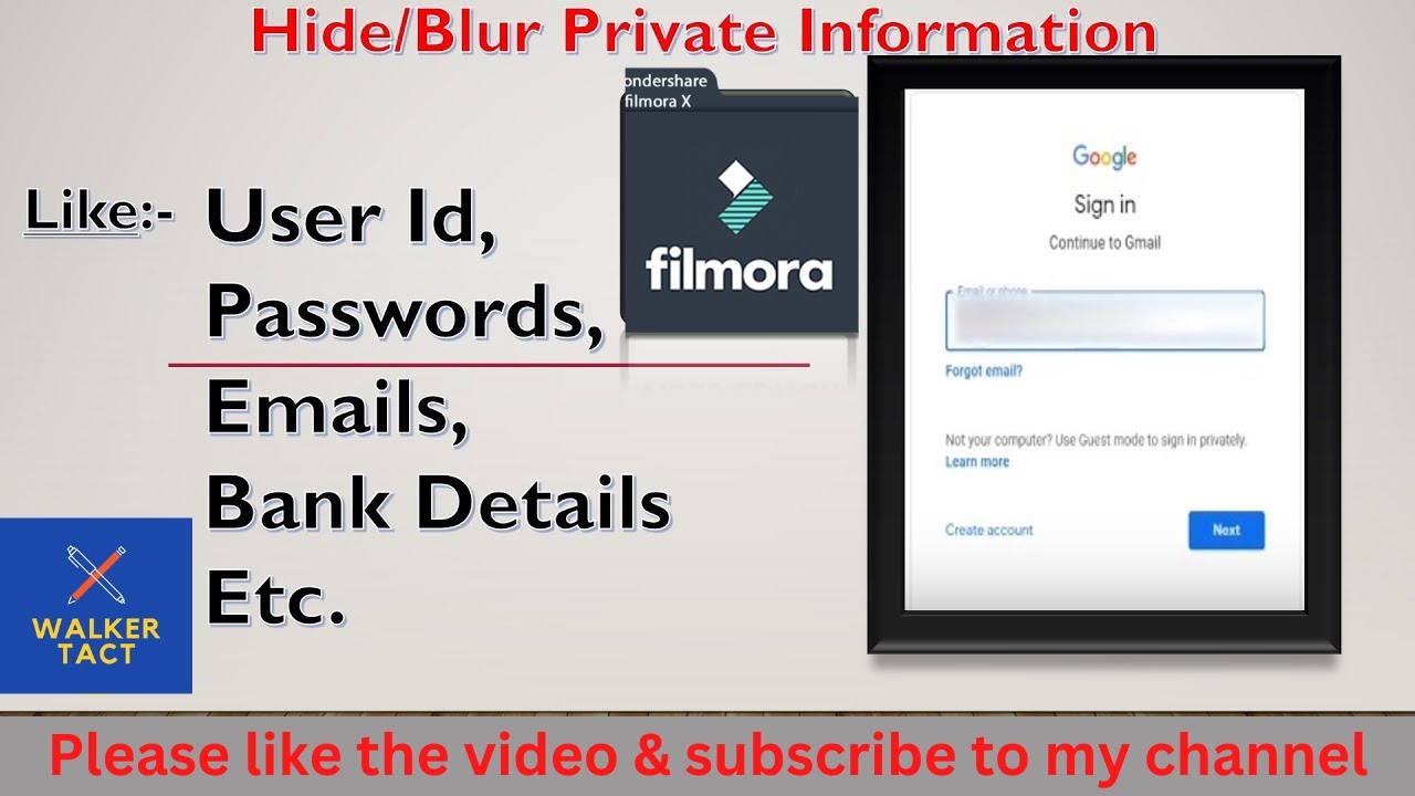 How to Blur Password / Private Information in Video | Video Me Password ...