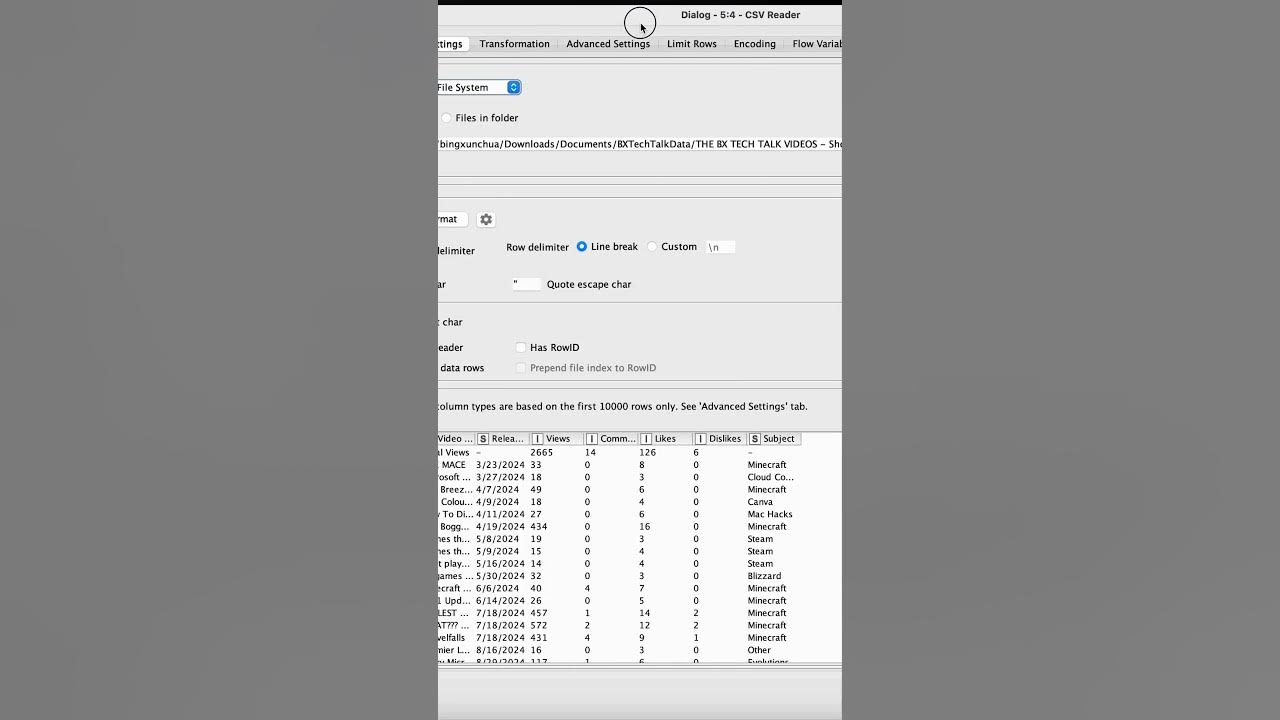 Introduction to the CSV Reader Node #KNIME #shorts - YouTube