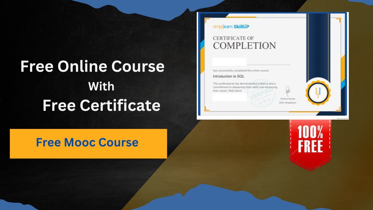 Free Online Course With Certificate | Mooc Course - YouTube