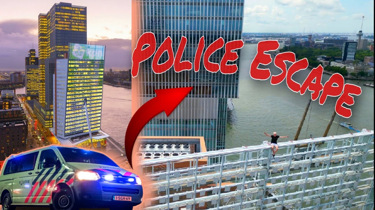 CLIMBING HIGHLY SECURED SKYSCRAPER IN ROTTERDAM! Police came! - YouTube