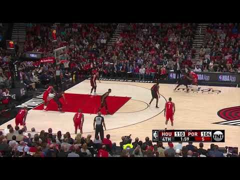 James Harden hits a tough side step three on two defenders! - TNT - YouTube