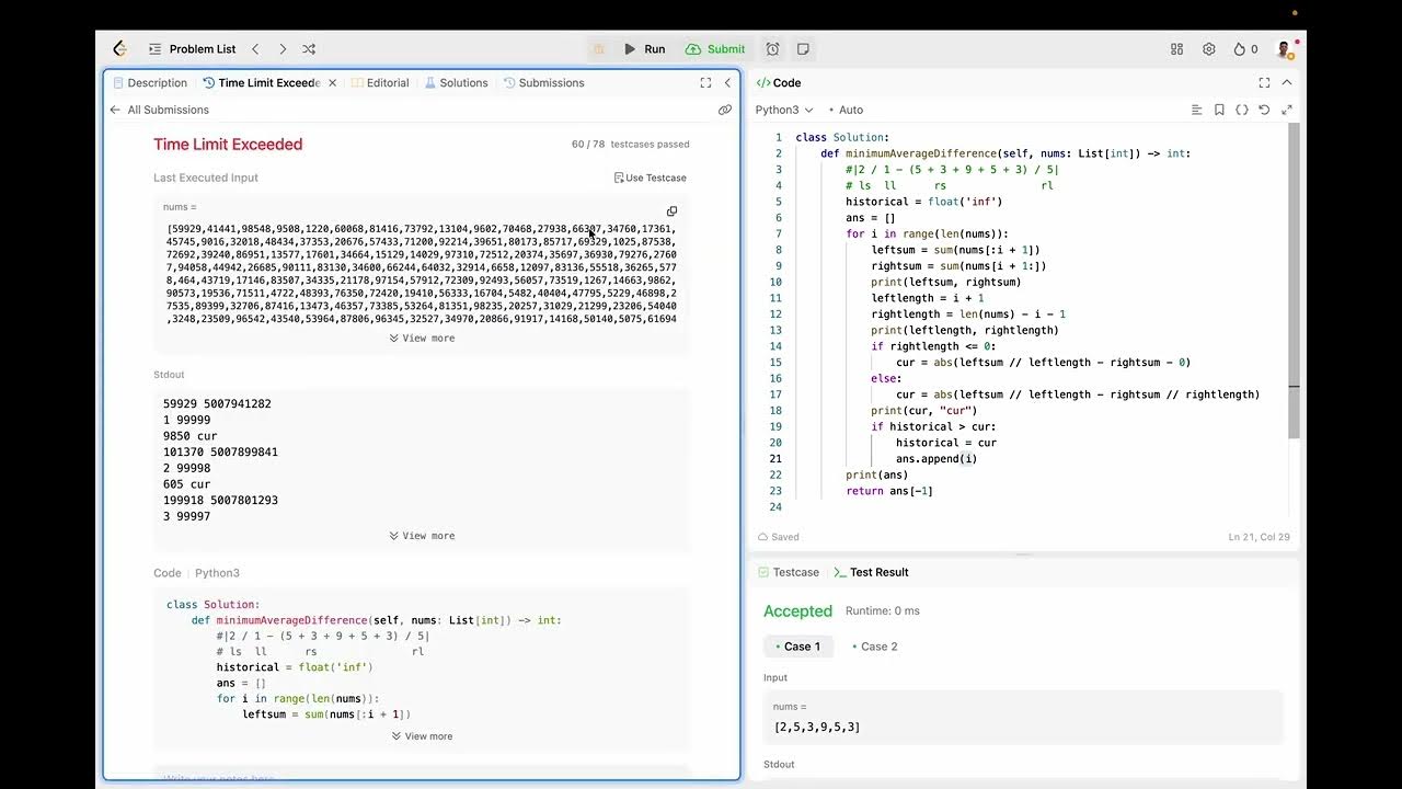 Minimum Average Difference - YouTube