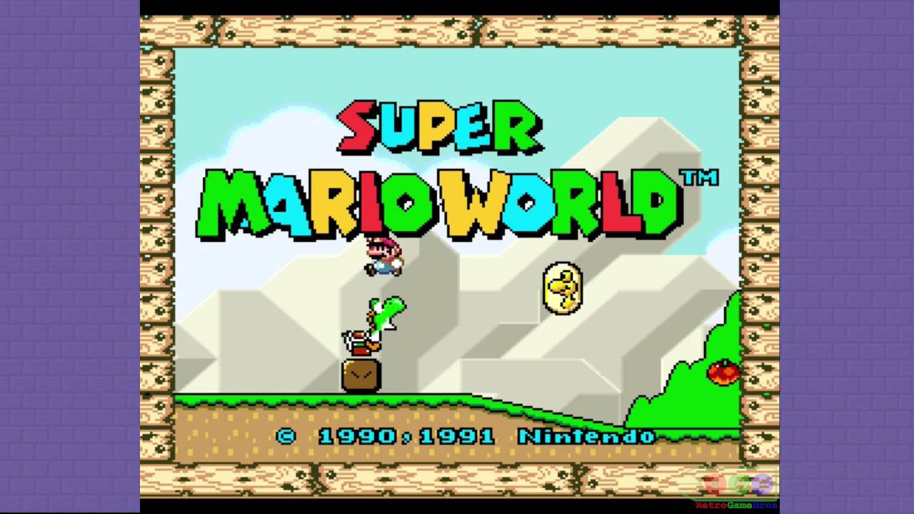 Super Mario World - SNES - Start Screen - YouTube