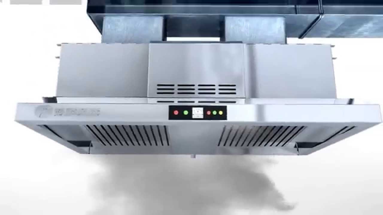 All in one Exhaust Hood Filter ESP - YouTube