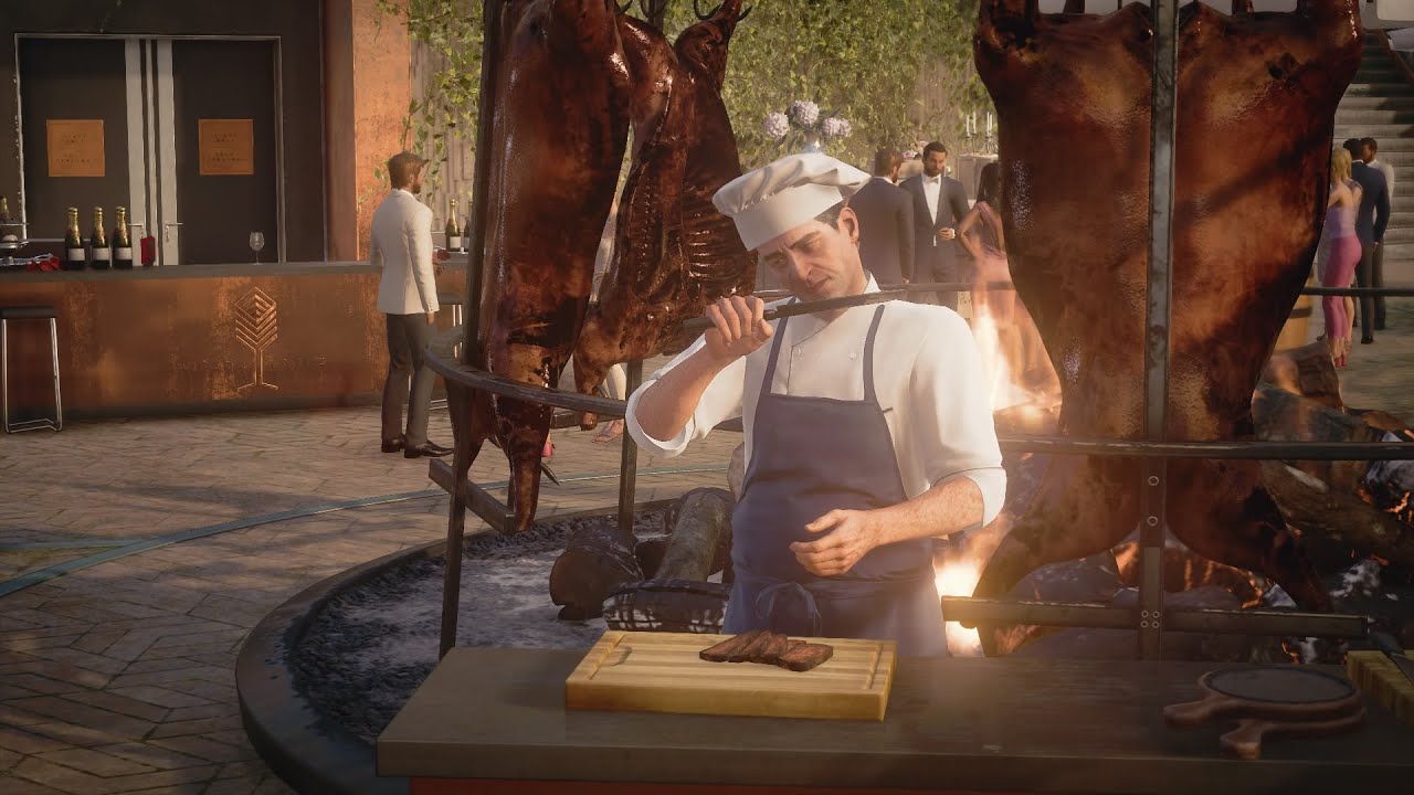 HITMAN 3 mendoza waiter house staff and asado chef dialogues - YouTube