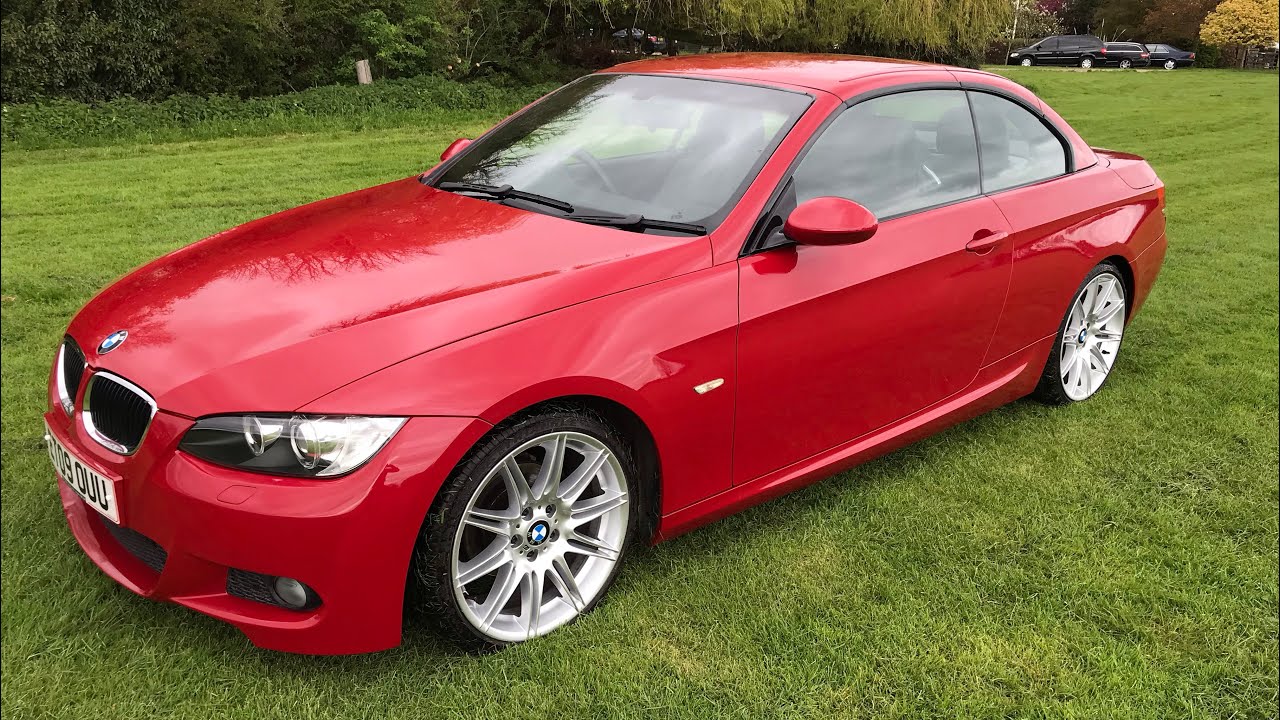2009 BMW ( E93 ) 320i M-Sport Convertible Crimson Red only 51600 miles ...