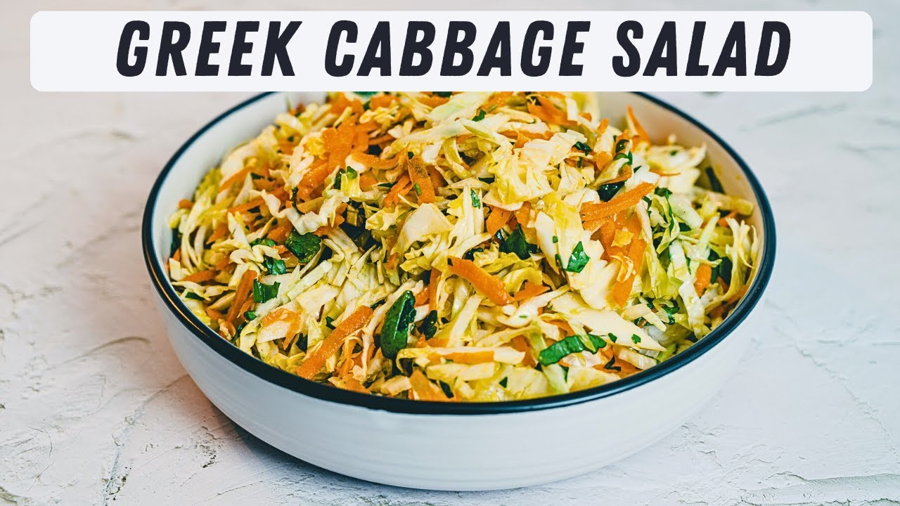 Greek Cabbage Salad (Lahanosalata) - YouTube