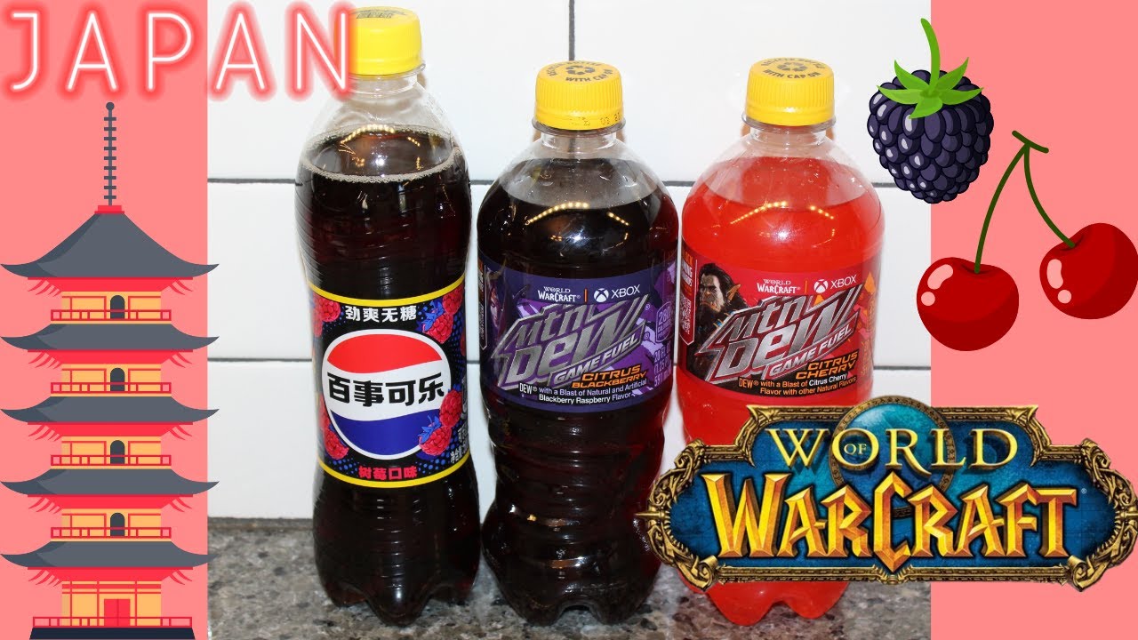 Tree Berry Pepsi from Japan + Mtn Dew Citrus Blackberry & Citrus Cherry ...