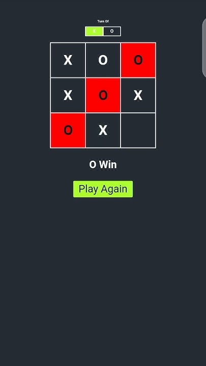 Tic-Tac-Toe by using HTML,CSS,JAVASCRIPT #htmlcssjavascript #coding - YouTube