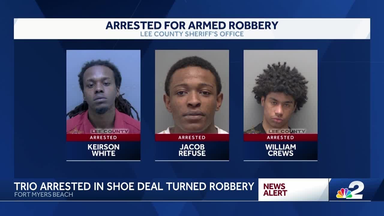 Trio arrested, accused of violent armed robbery on Fort Myers Beach ...