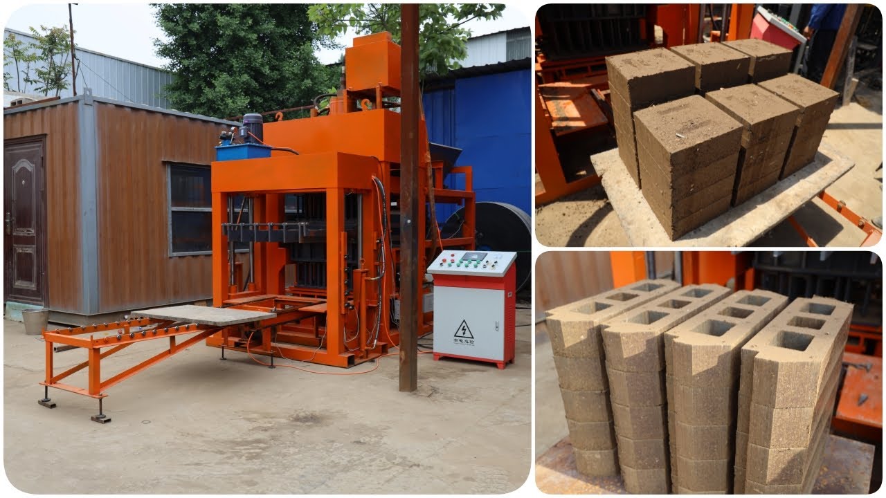 100Tons interlocking clay brick machine compressed stabilized mud block ...