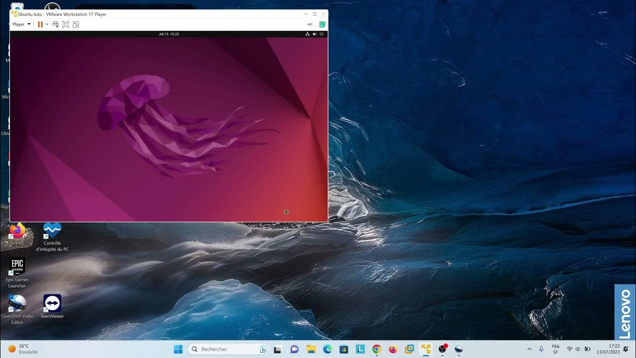 tuto comment installer ubuntu sur windows avec vmware player - YouTube