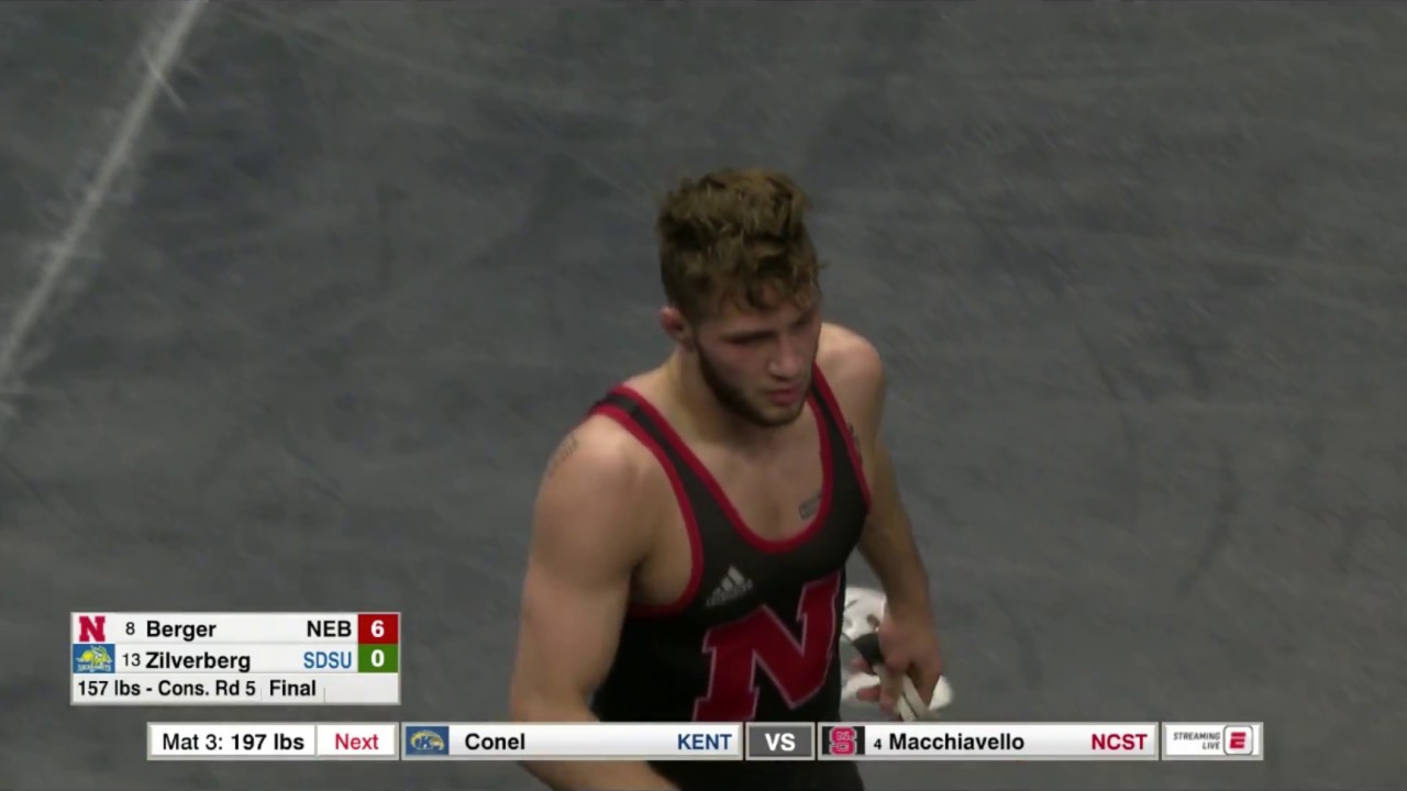 2018 NCAA Wrestling 157lbs: Tyler Berger (Nebraska) dec Luke Zilverberg ...