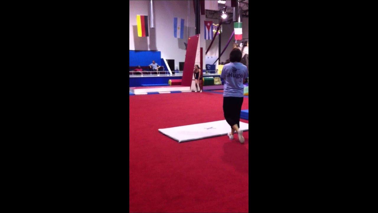 Front tuck step-out round-off back handspring tuck - YouTube