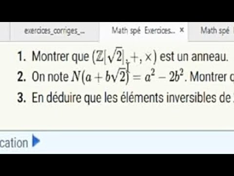 Montrer qu'un ensemble est un anneaux. - YouTube