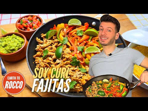 Healthy & Hearty Vegan Soy Curl Fajitas - YouTube