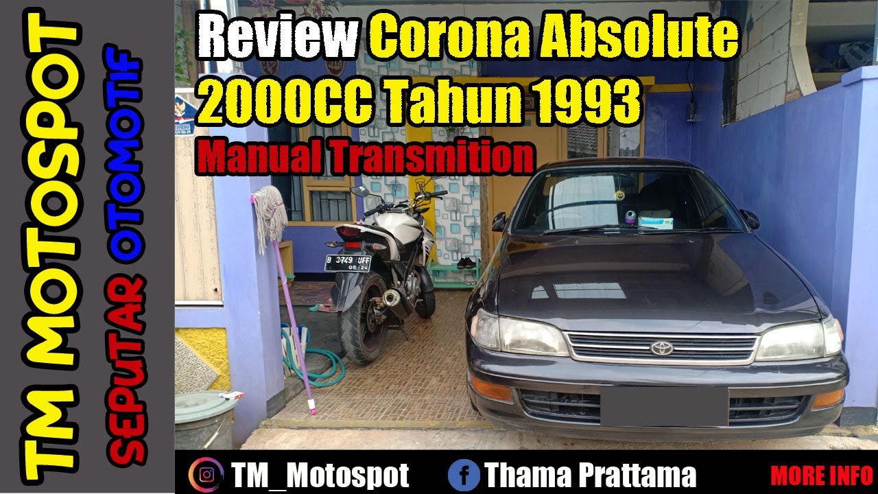 Review Toyota Corona Absolute 2.0 G Tahun 1993 - YouTube