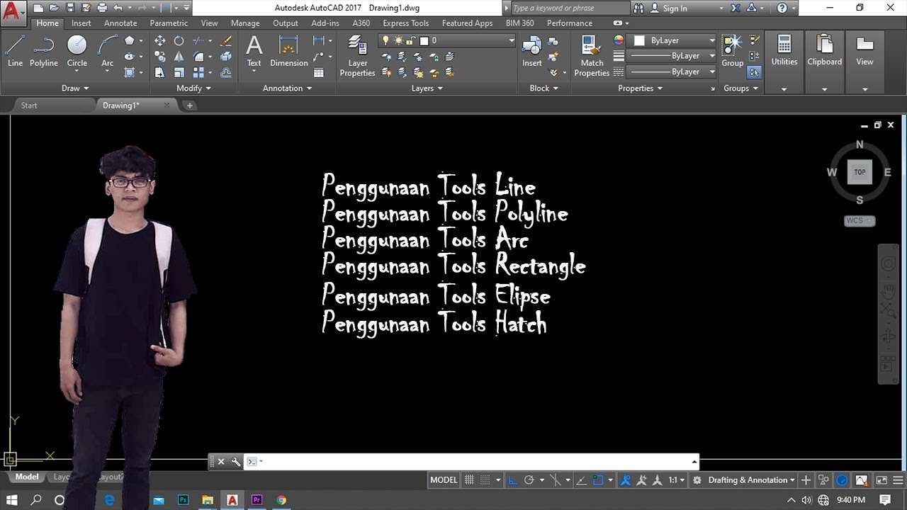 ( Belajar Autocad Dari Dasar ) Penggunaan Tools Draw, Auto bisa buat ...