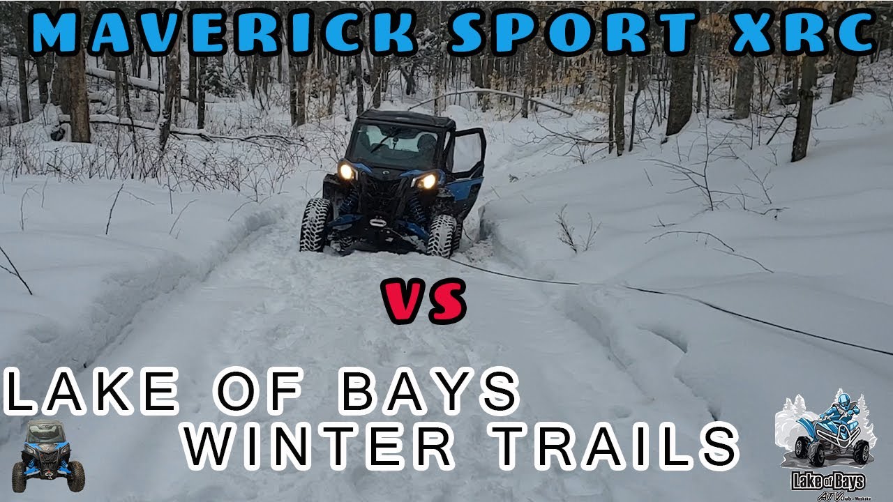 2019 Maverick Sport XRC tackles the winter trails on the Lake of Bays ...