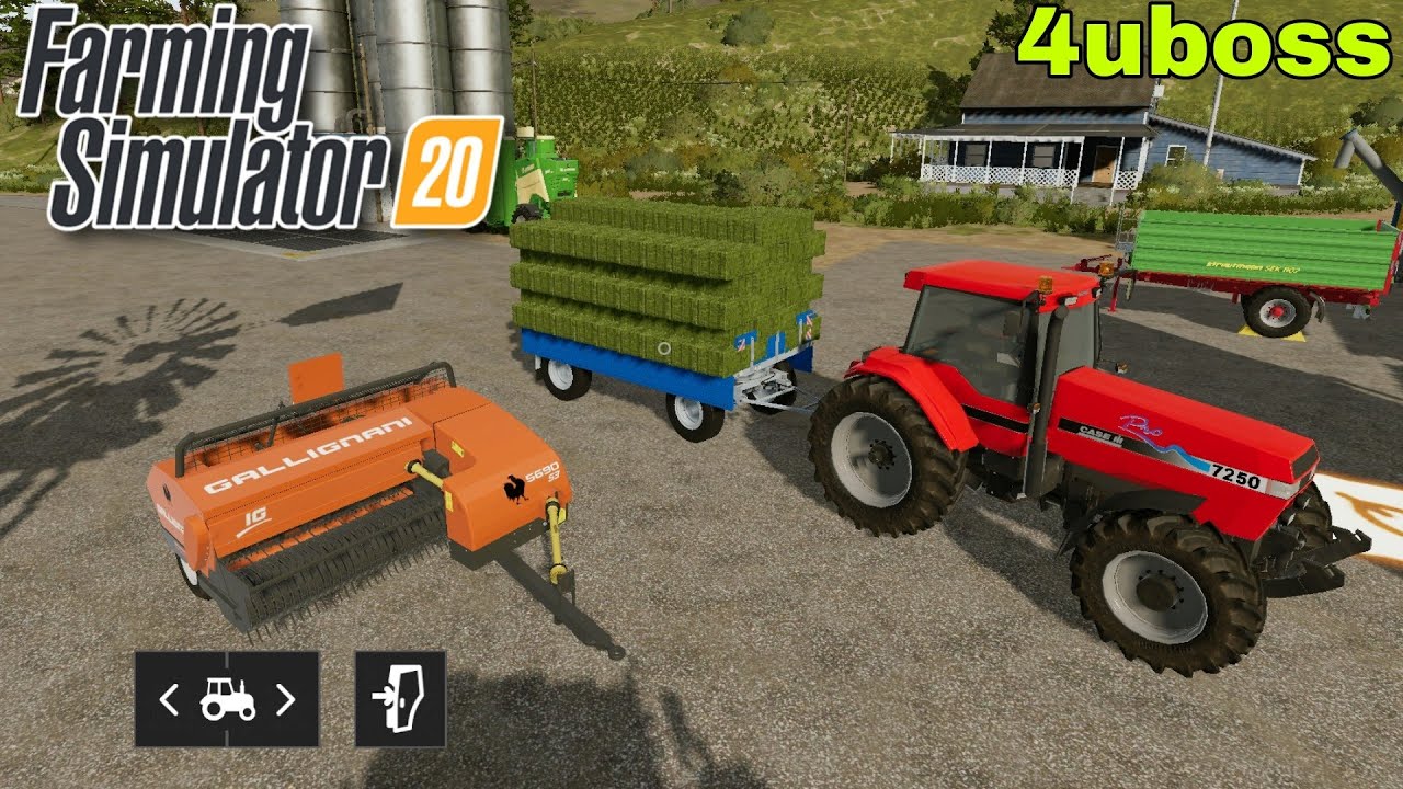 Fs20 mods | Trailer and Baler Gallignani in Farming simulator 20 ...