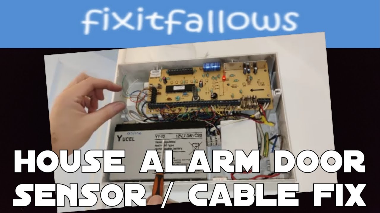 House alarm door sensor / cable fix - YouTube