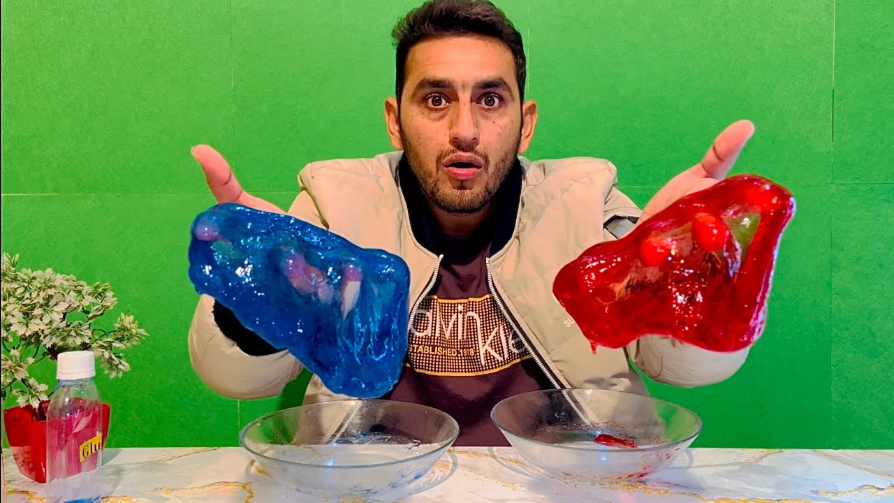 We Made Slime In Two Different Colors हमने स्लाइम को दो अलग-अलग रंगों ...
