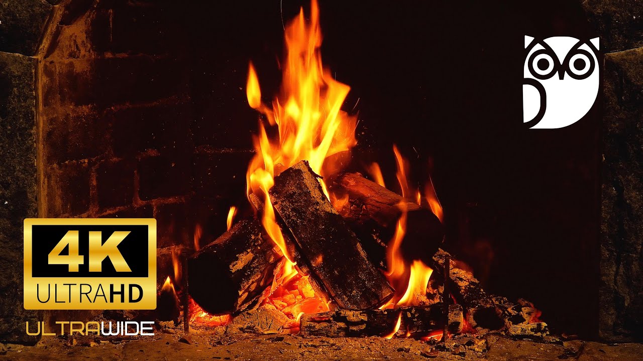10 Hours of Relax and Stress Relief 🔥 Christmas Fireplace 🔥 UHD 4K ...