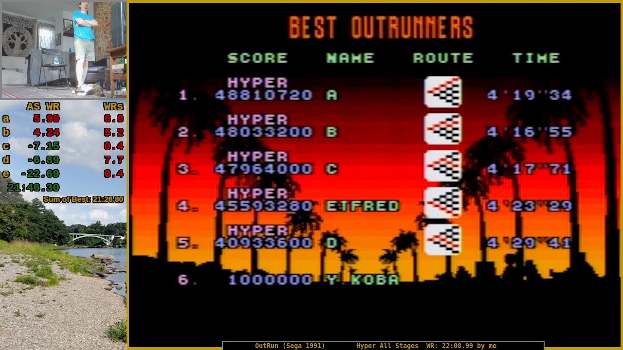 Hyper All Stages 🥈 21'46"30 - OutRun Sega Genesis (1991) - YouTube