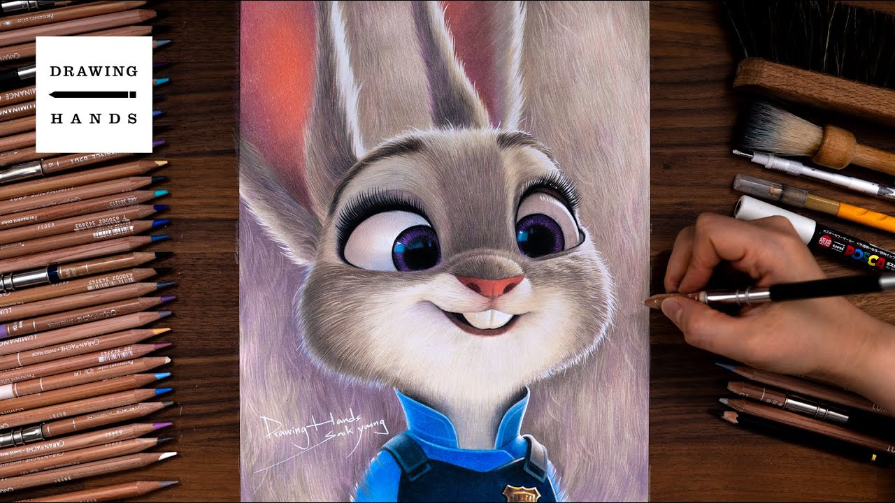 Drawing Zootopia - Judy Hopps [Drawing Hands] - YouTube