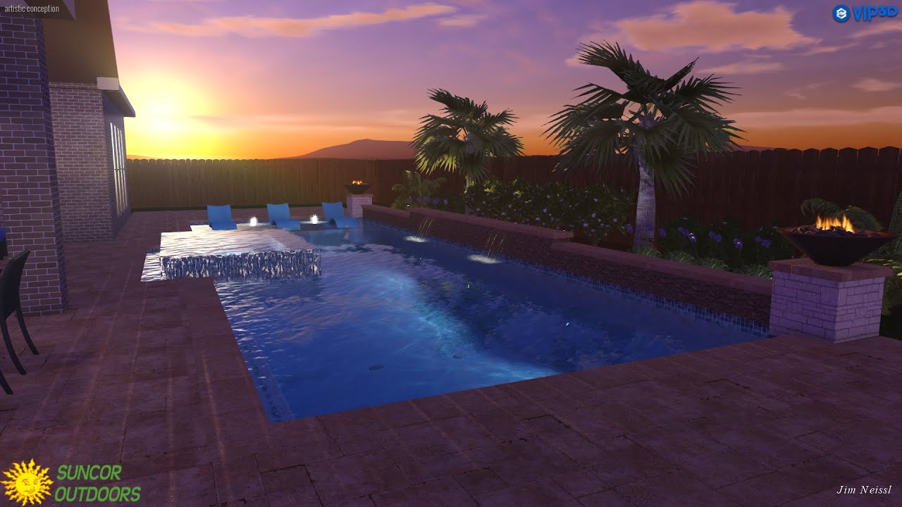 Geometric Pool 360 Reverse Negative Edge - YouTube