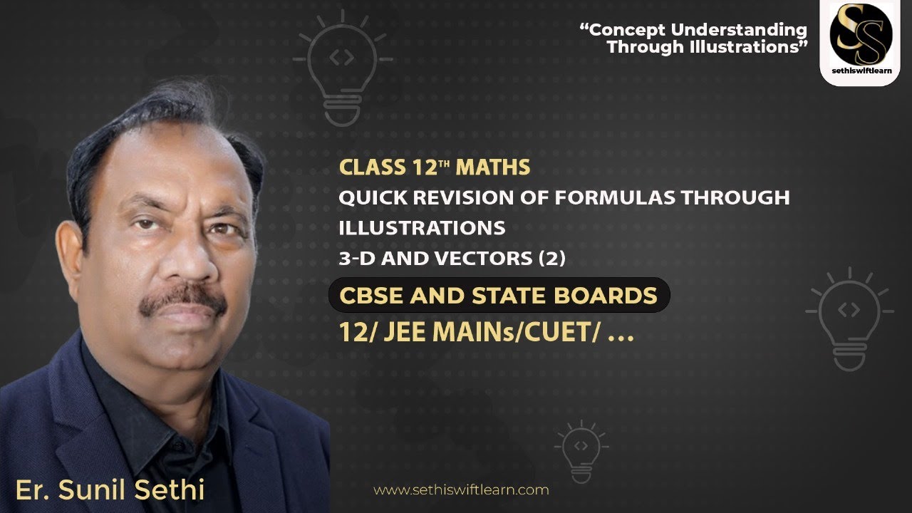 Class 12 Math | Quick Revision of 3D Geometry & Vectors Through ...