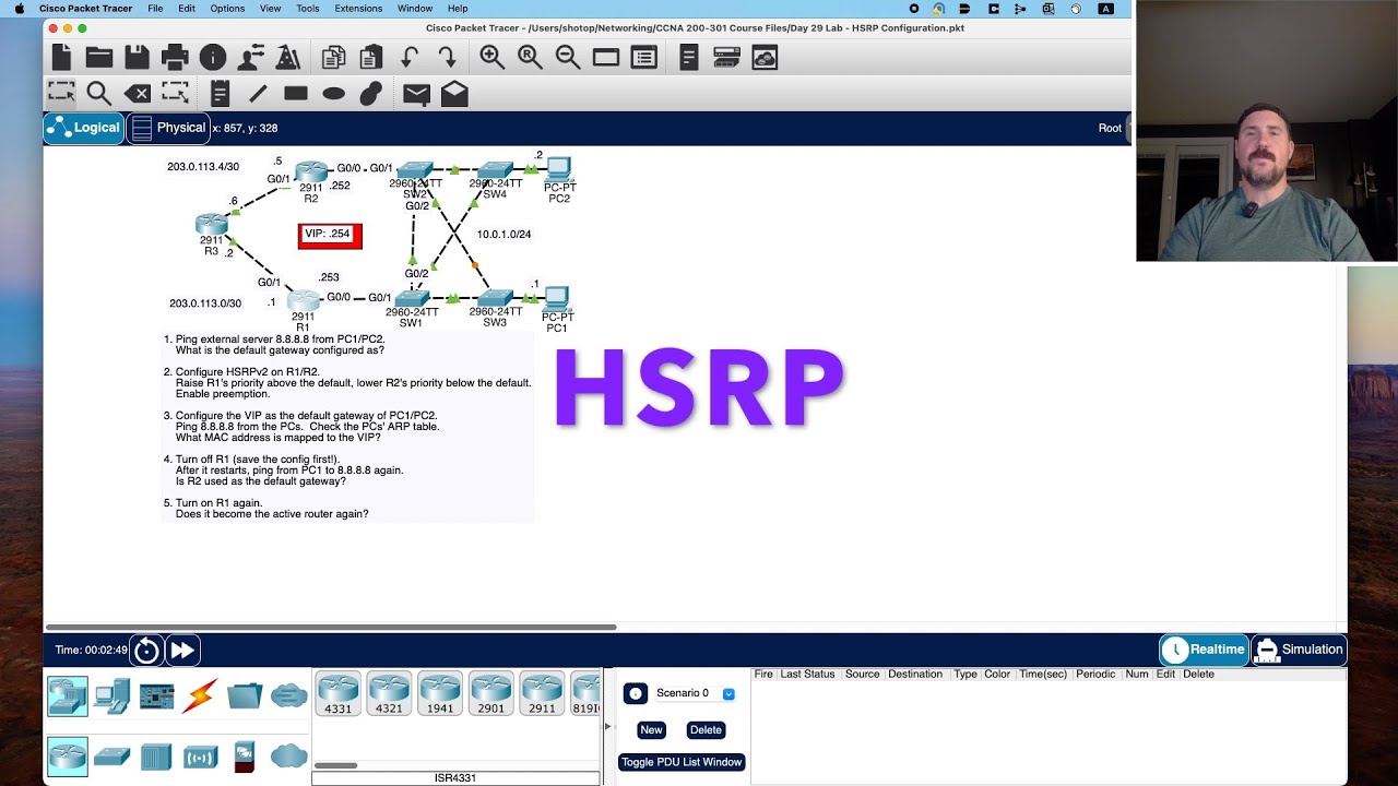 HSRP Configuration Lab - Jeremy's IT Lab Day 29 - YouTube