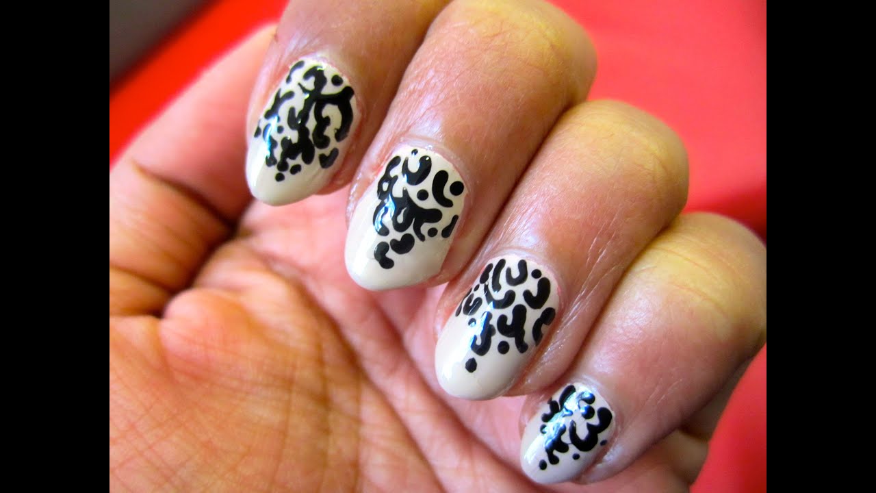 Easy Lace Filigree Nails - YouTube