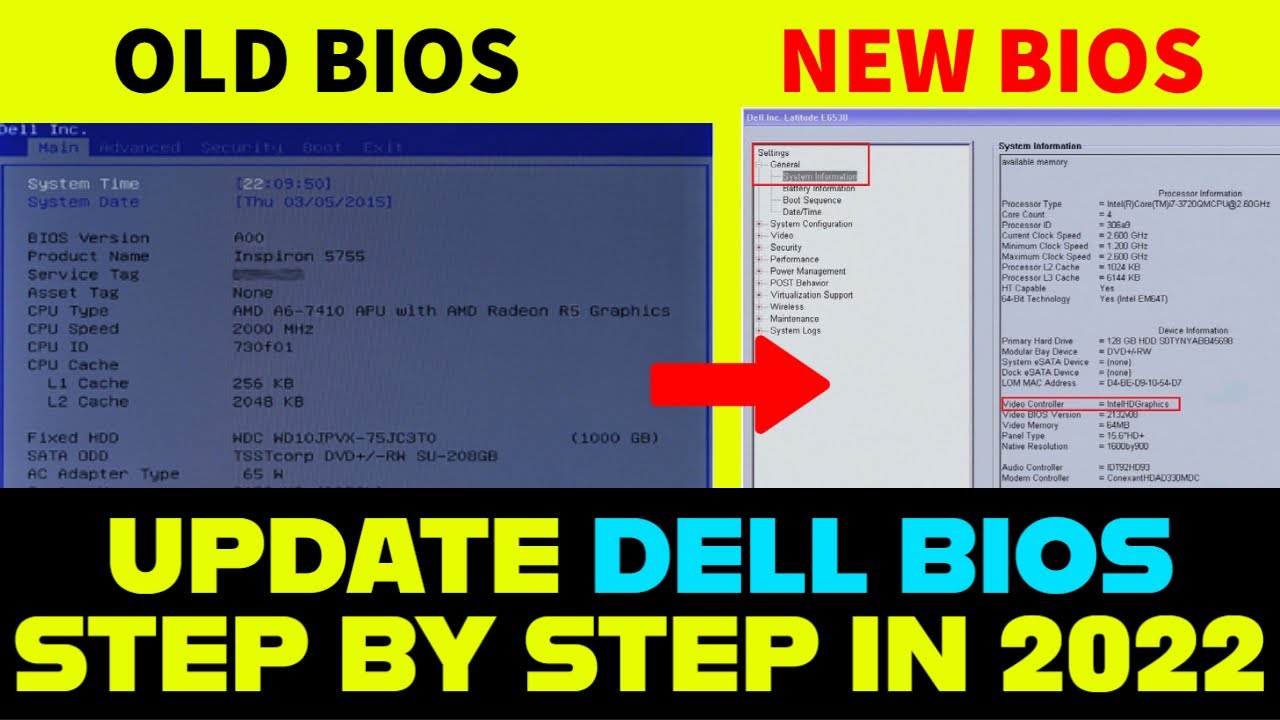 How To Update DELL BIOS Dell Bios Update dell windows YouTube