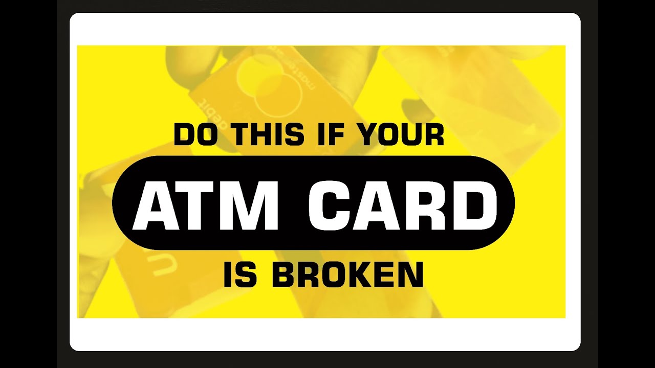 How to repaired Broken ATM card - YouTube