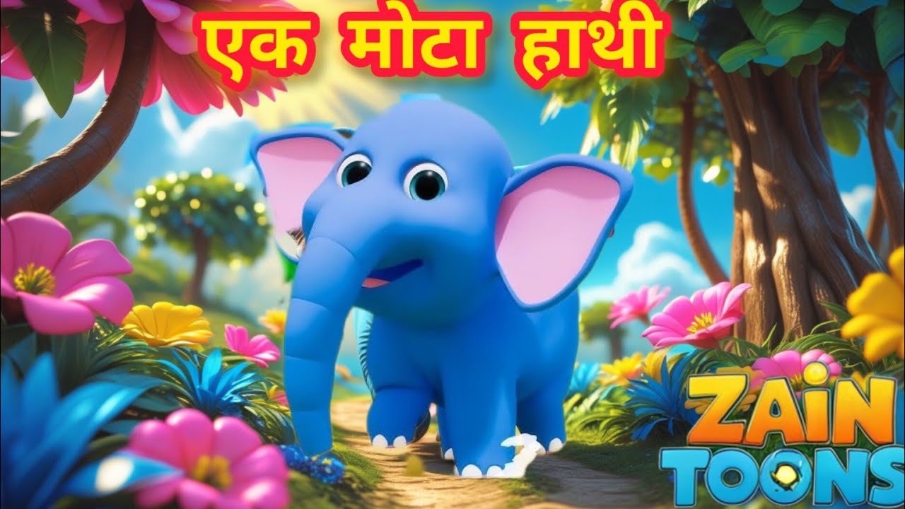 एक मोटा हाथी | Ek Mota Hathi Ghoomne Chala | New Cartoon Hindi Rhyme ...